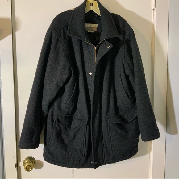 Fieldmaster | Jackets & Coats | Mens Fieldmaster Black Wool Pea Coat Sz ...